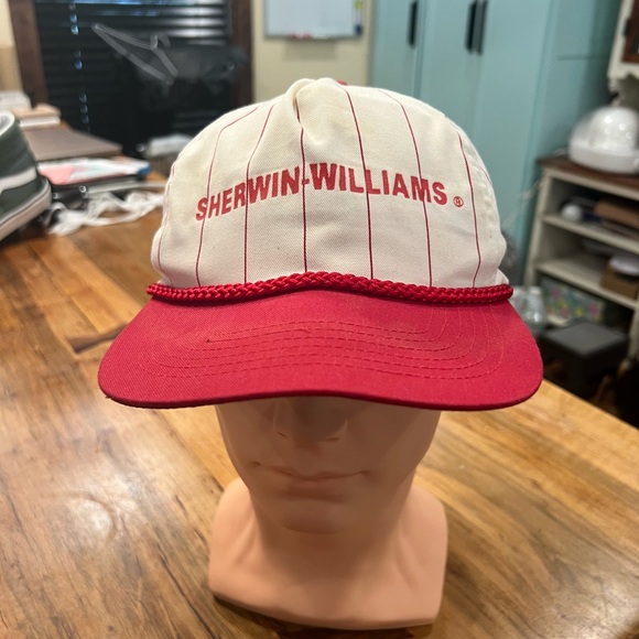 Unk | Accessories | Vintage Sherwin Williams Pinstripe Mens Baseball ...
